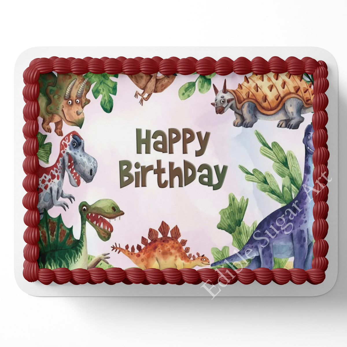 DINOSAUR Birthday Cake Topper Edible Image Dinosaur Topper – Edible ...