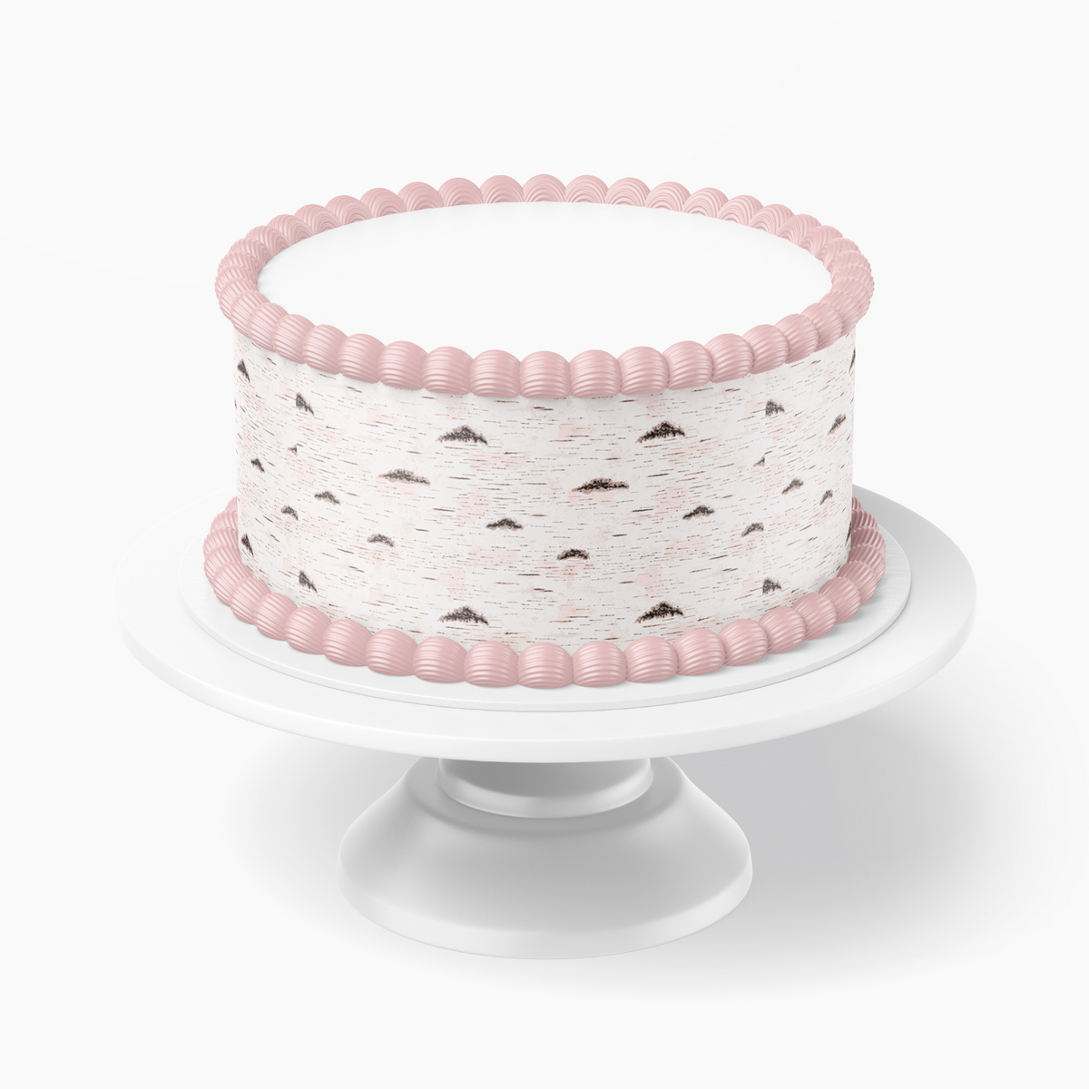 Wood Print Cake Topper, Birch Wood Cake Topper – Edible Sugar Art