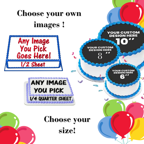Edible Birthday Cake Topper or Cupcake Topper, Custom Order ANY IMAGE ...